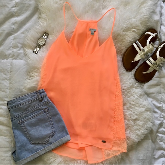 Guess | Tops | Bright Coral Guess Tank | Poshmark
